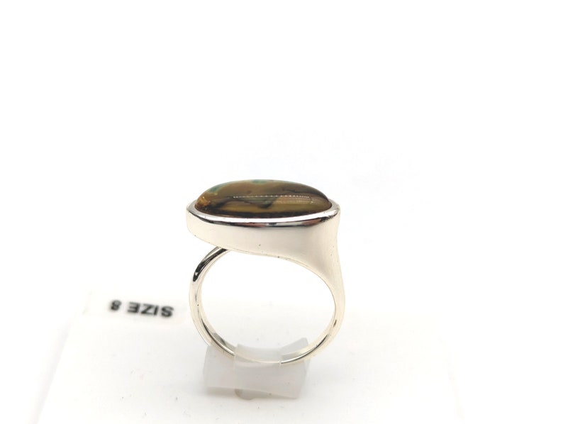 Old Stock Silver Plated Faux Abalone Ring by Ashley Cooper - Size 8 - Etsy
