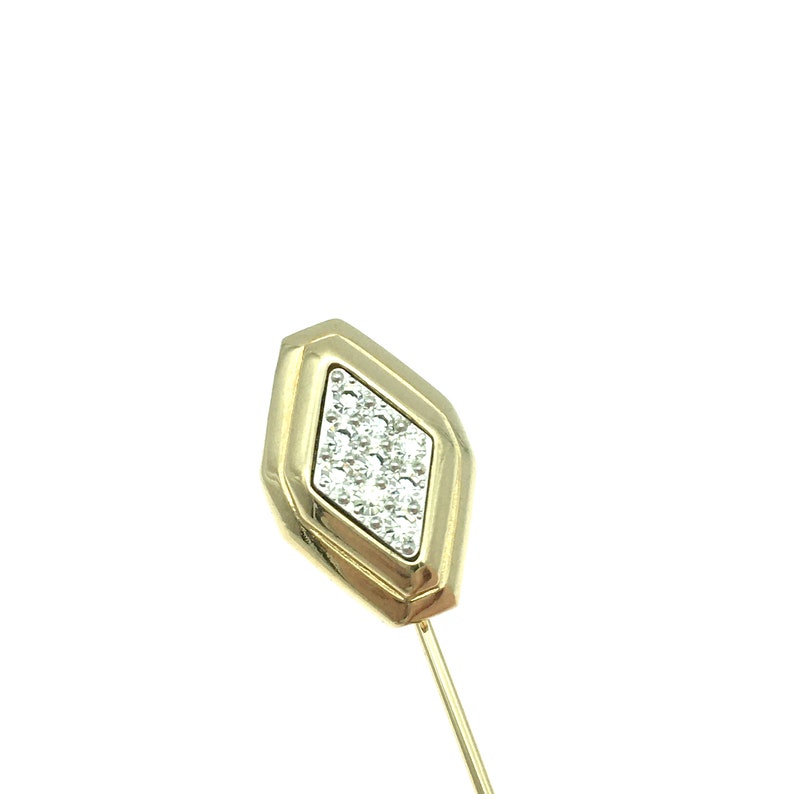 Vintage Avon Gold Tone & Diamond Shaped Rhinestone Stick Pin - Etsy
