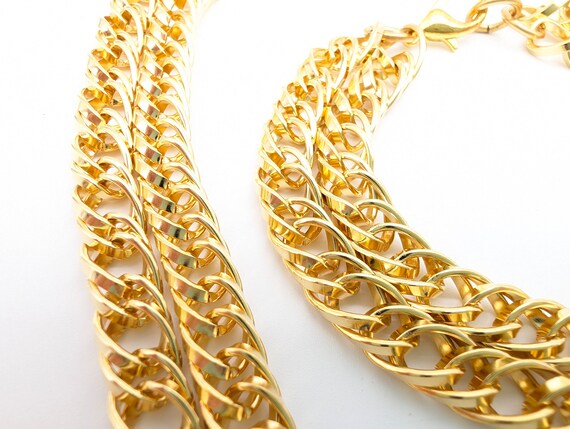 14k Gold Plated Double Twisted Curb Chain Necklace or… - Gem