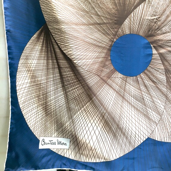 Vintage Countess Mara Blue & Brown Spiral Pattern Sil… - Gem