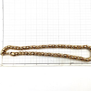 Vintage Gold Tone Diamond Pattern Hollow Snake Chain Choker Necklace ...