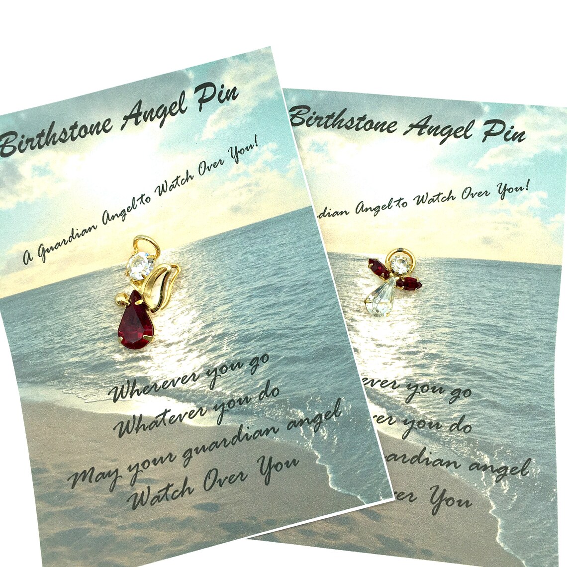 Old Stock Birthstone Angel Pins Various Styles & Colors | Etsy