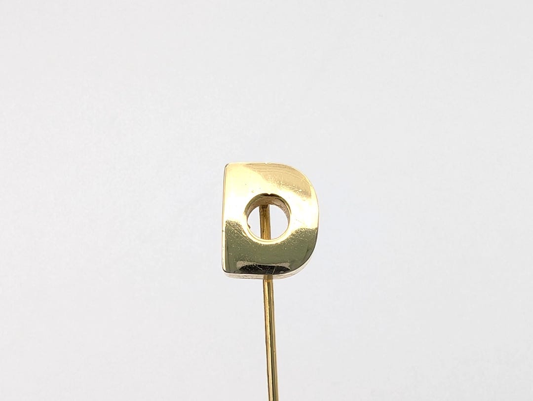 Vintage Initial Letter D Stick Pin - Etsy