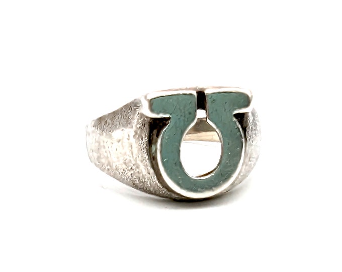 Vintage Sterling Silver Omega Symbol Men's Ring - Size 12.25 - Etsy