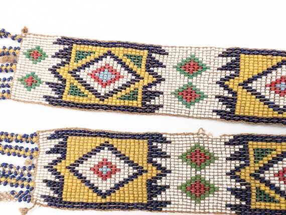 Antique Native American Beaded Wedding Garter - 28" - Gem