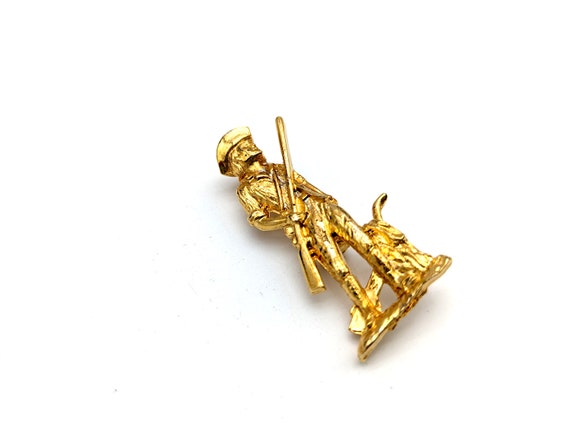 1970's Gold Tone Minute Man Patriot Brooch Signed Cin… - Gem