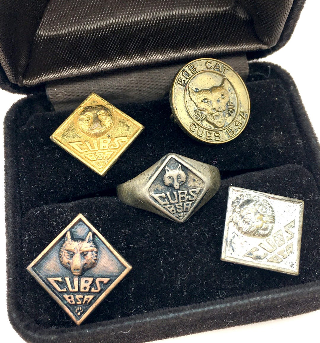 Sterling Boy Scouts / Cub Scouts Ring and Metal Pins - Etsy