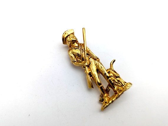 1970's Gold Tone Minute Man Patriot Brooch Signed Cin… - Gem