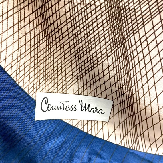 Vintage Countess Mara Blue & Brown Spiral Pattern Sil… - Gem