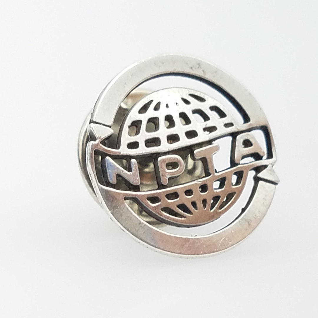 Vintage NPTA Sterling Silver Globe & Arrows Pin Recycling - Etsy