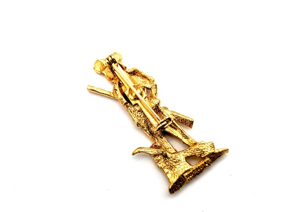 1970's Gold Tone Minute Man Patriot Brooch Signed Cin… - Gem