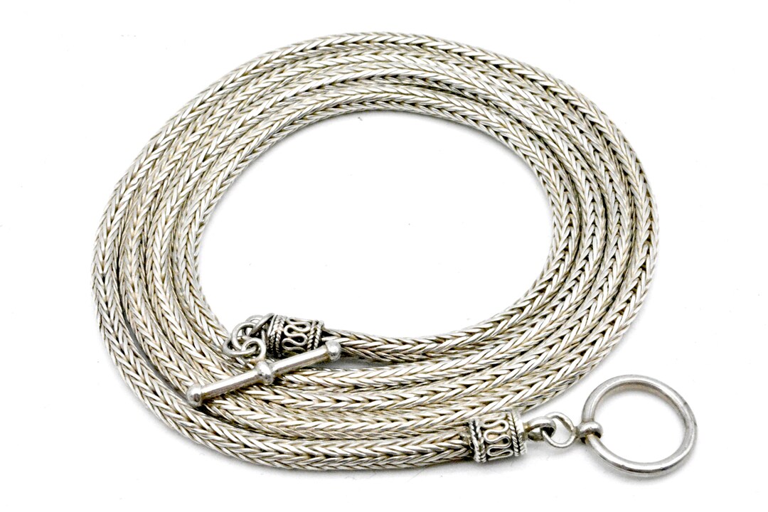 Fine Vintage Sterling Silver Round Wheat Chain, 3mm - 30" - Etsy