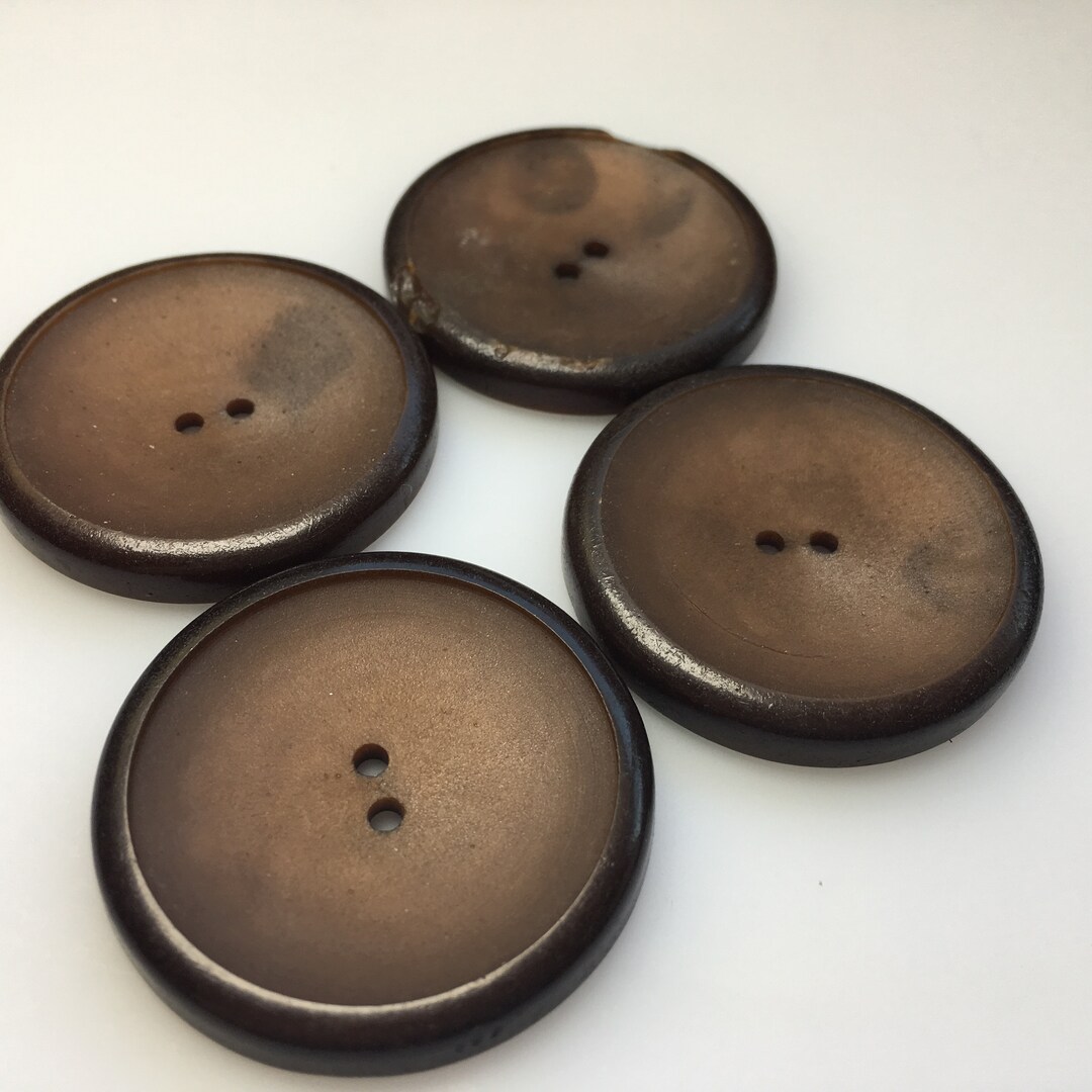 Set of 4 Large Faux Wood Buttons, 2-hole 38mm / 54L / 1 5/16 - Etsy