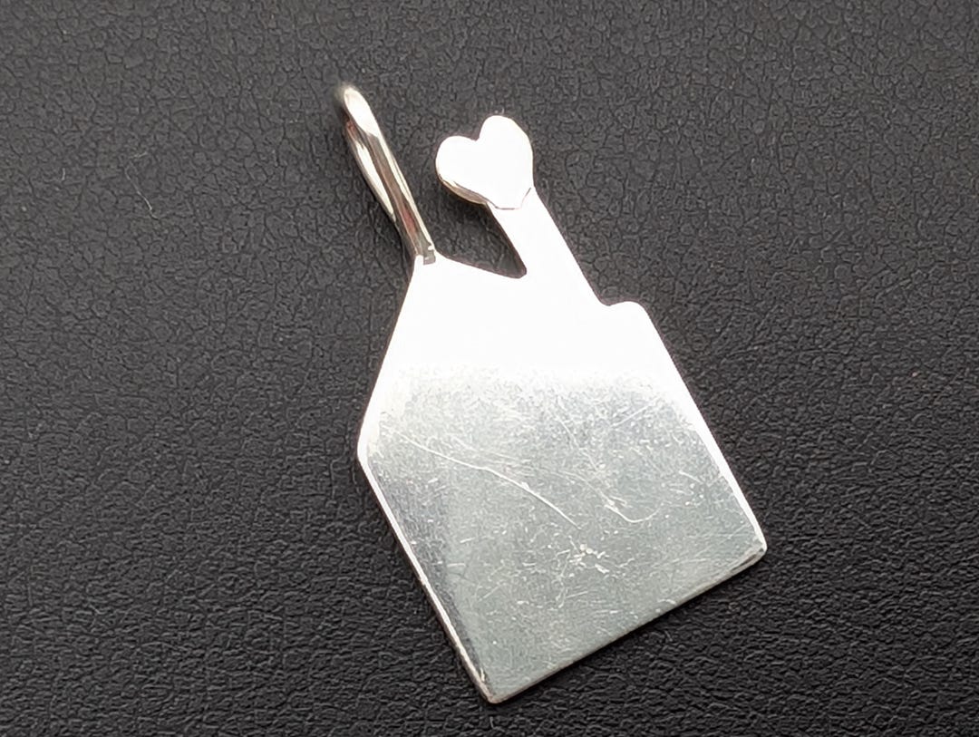 Sterling Silver House Pendant or Charm, Engraveable - Etsy