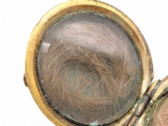 Victorian Gold Filled Hair Locket / Mourning Locket -… - Gem