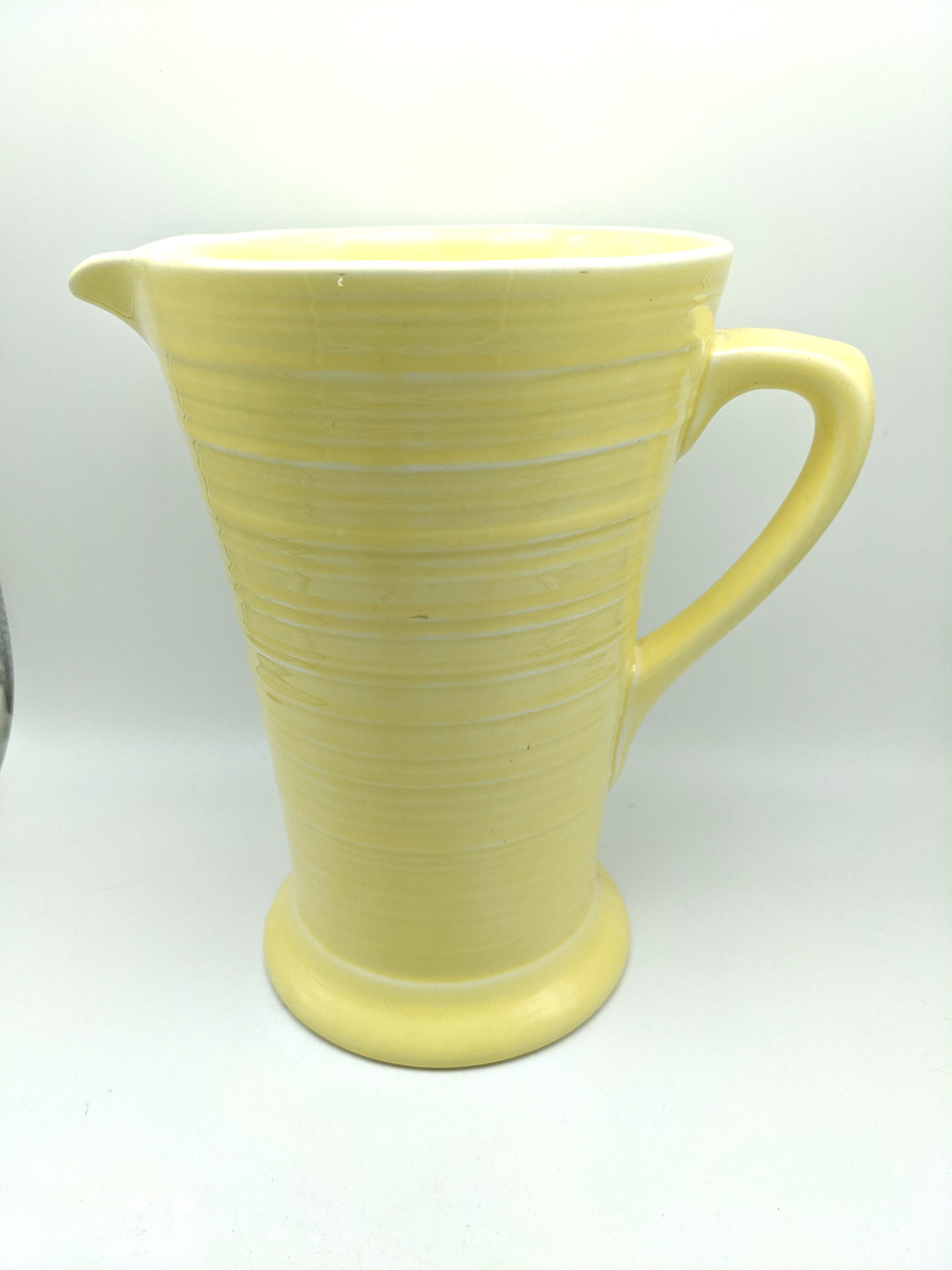 Crown Ducal Art Deco Yellow Pitcher - Etsy