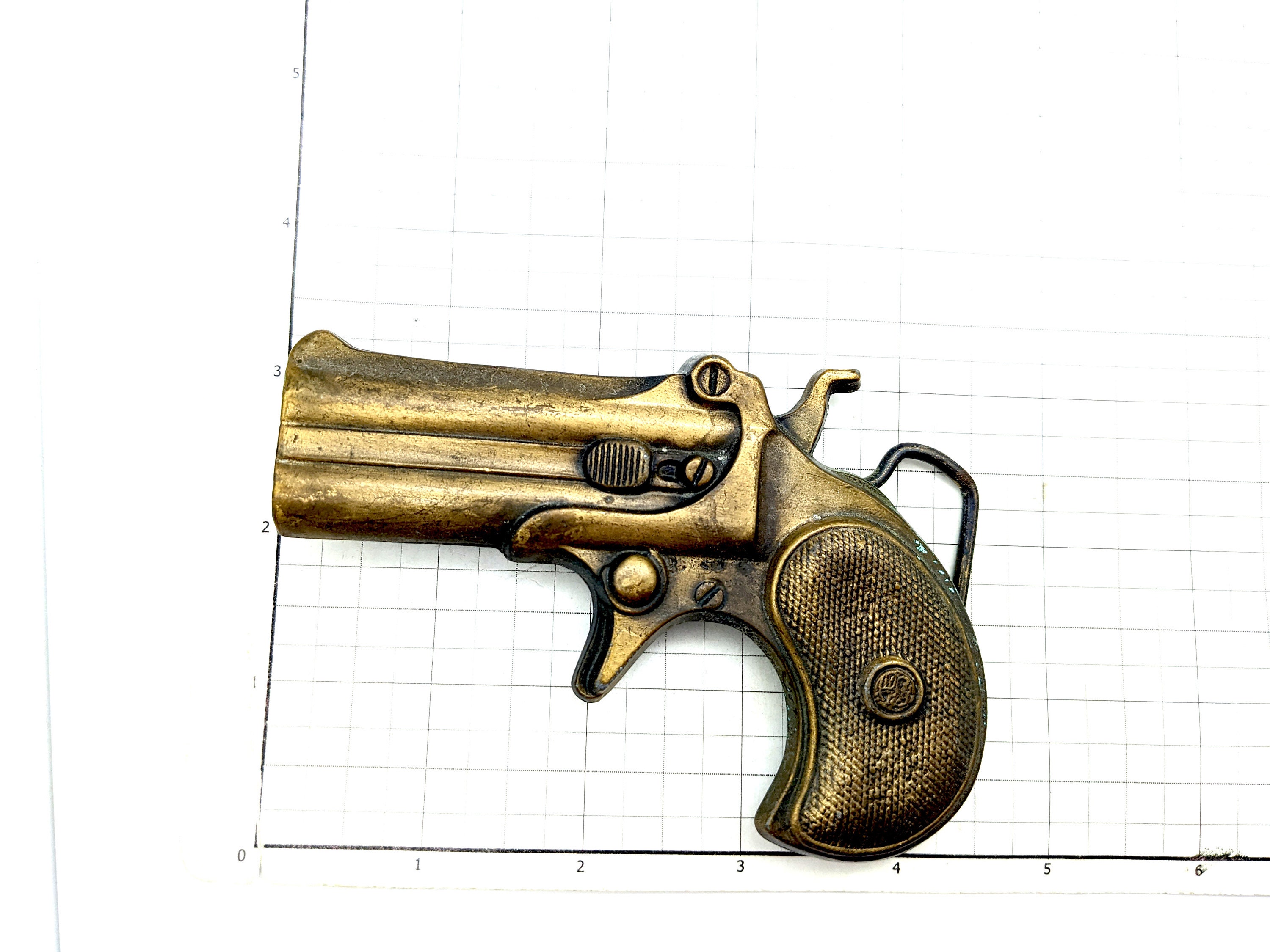 Vintage Bronze Derringer Pistol Shaped Belt Buckle - Etsy