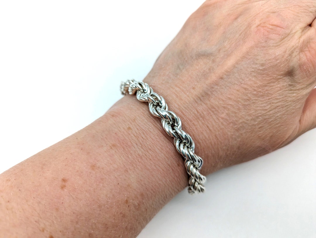 Thick 18 Gram Vintage Italian Made Sterling Silver 9 Mm - Etsy UK