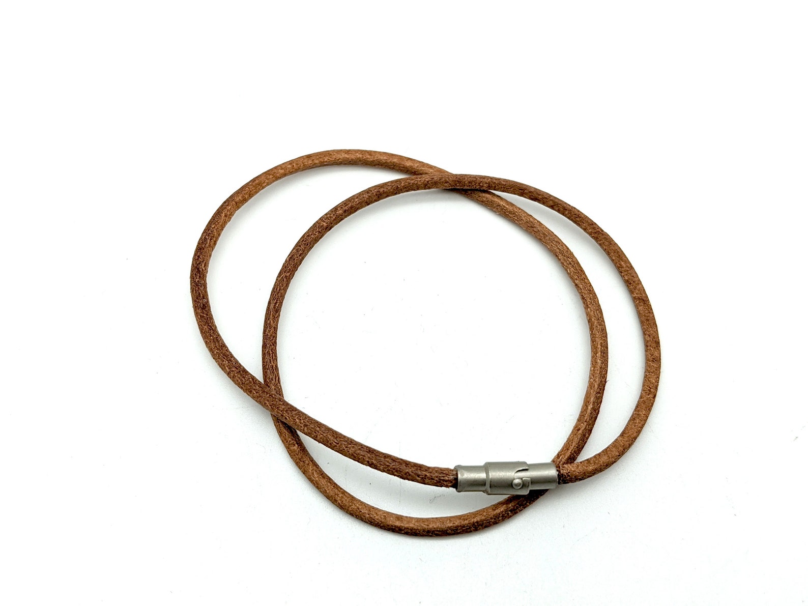 Thin Leather Cord Necklace or Wrap Bracelet With Magnetic - Etsy