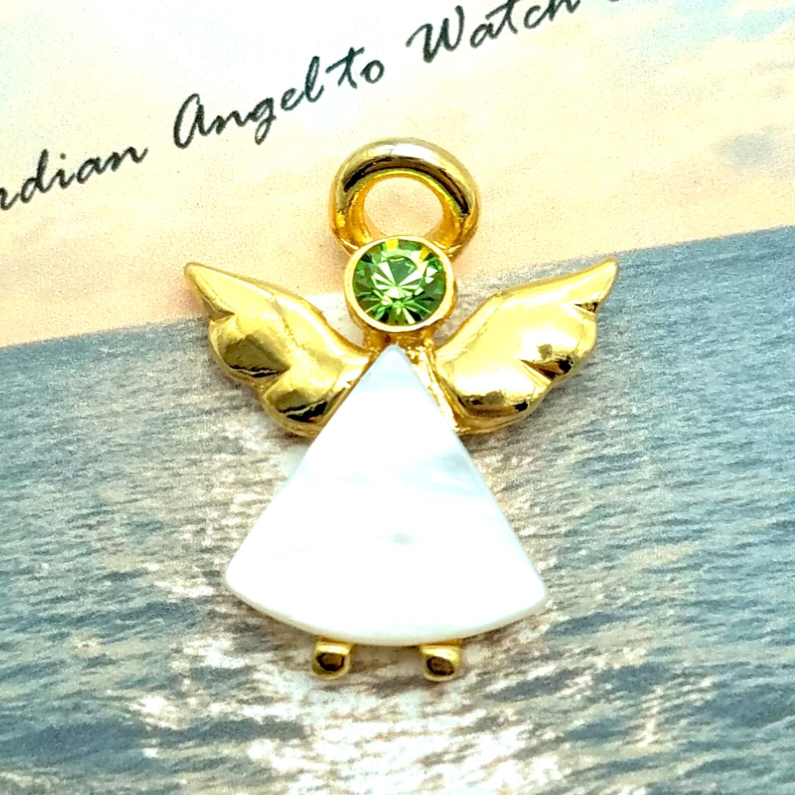 Old Stock Birthstone Angel Pins With Faux Mother of Pearl & | Etsy