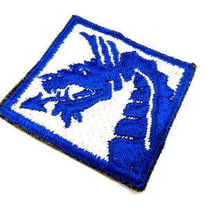 Original US Army 18th XVIII Airborne Corps Military Blue Dragon Patch ...