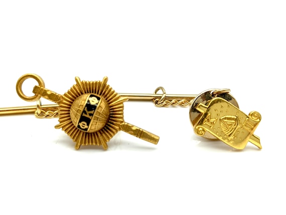 Two Vintage Honor Society Pins - Kappa Delta Pi & Phi… - Gem