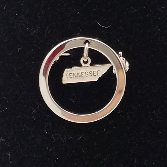 Vintage Sterling Silver Tennessee Circle Brooch | Etsy