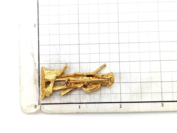 1970's Gold Tone Minute Man Patriot Brooch Signed Cin… - Gem