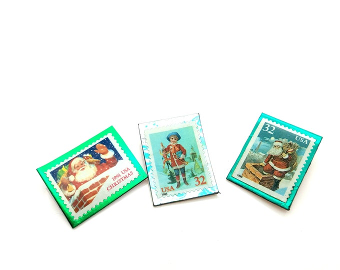 Three Vintage USPS Holiday Stamp Pins - Etsy