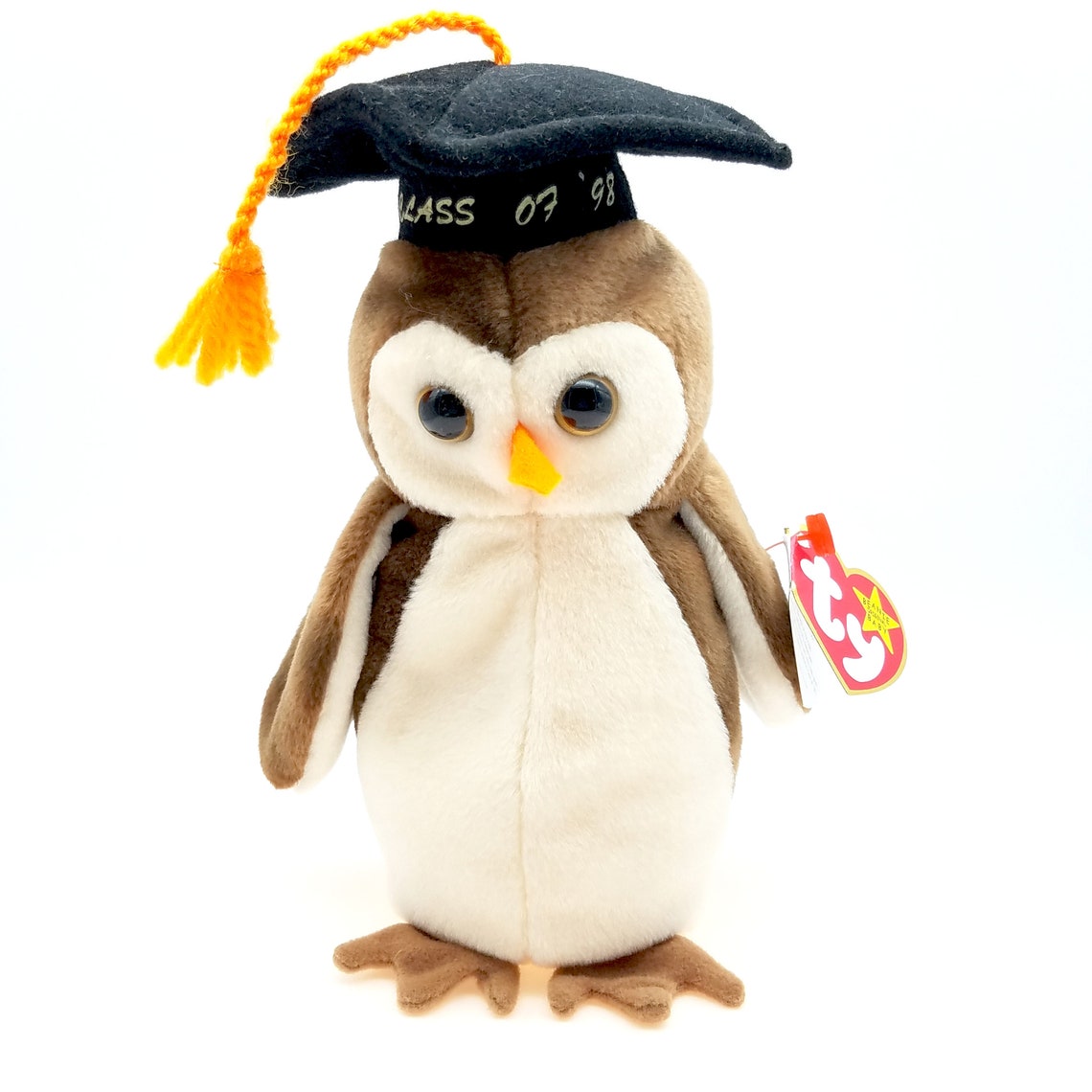 1998 Ty Beanie Baby Wise the Owl Graduation Plush - Etsy