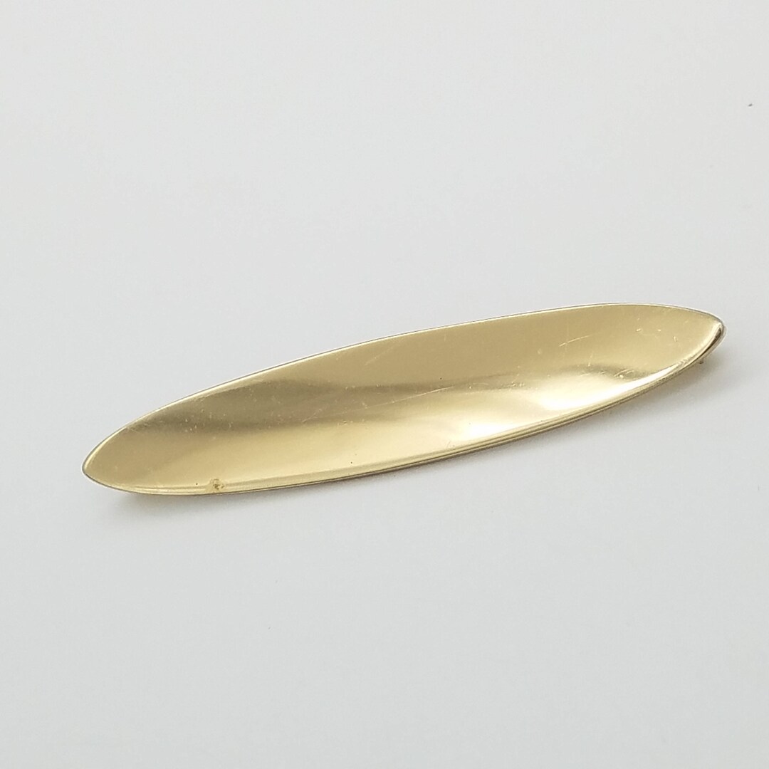 Signed Monet Gold Tone Oval Bar Brooch - Etsy