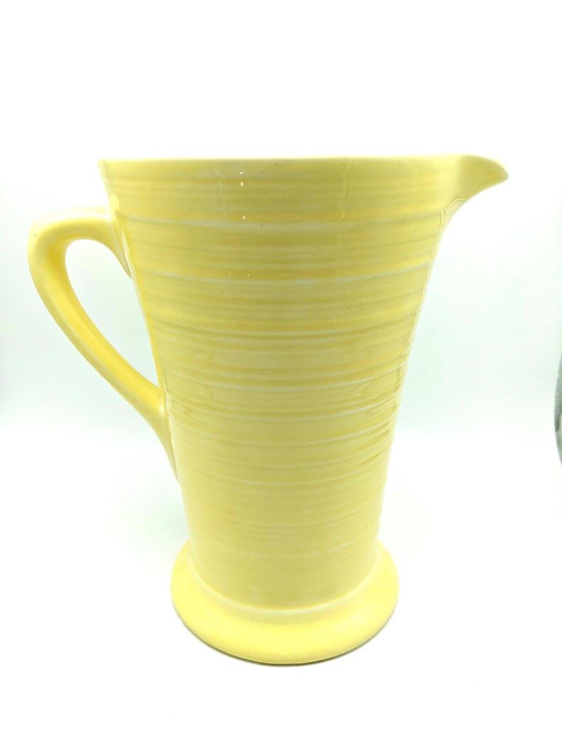 Crown Ducal Art Deco Yellow Pitcher - Etsy