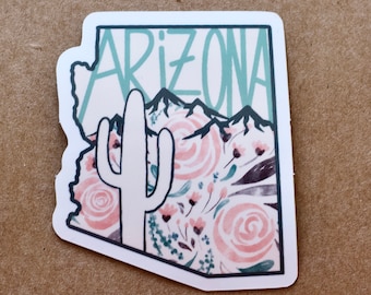 Arizona Sticker State Sticker | Etsy