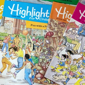 Vintage Highlights for Children Magazine / 6 1980s Kids | Etsy