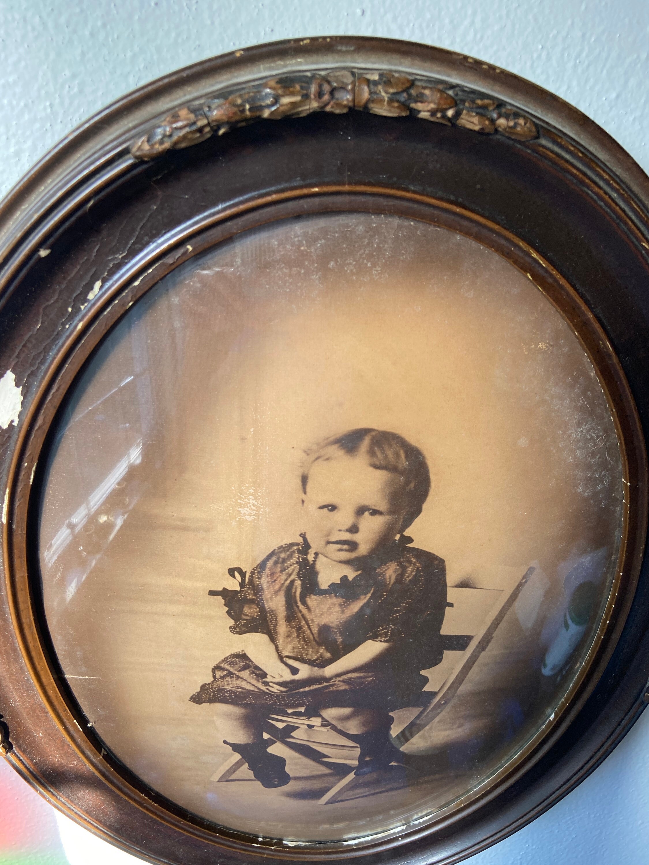 Antique Oval Victorian Photograph of Child / Original Large | Etsy