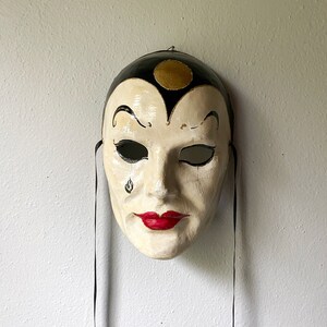 Vintage Paper Mache Mask with Mime Aesthetic / French Paper | Etsy