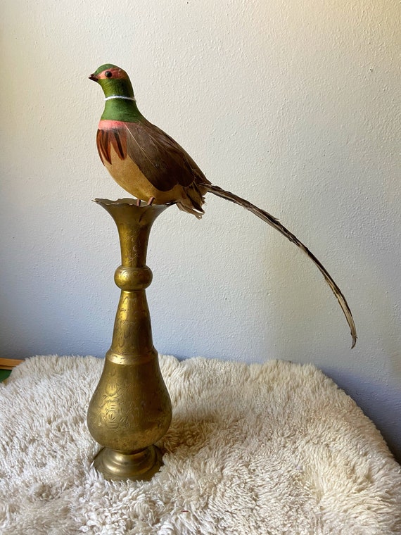 Three Vintage Decorative Birds with Feathers / Set of 3 | Etsy