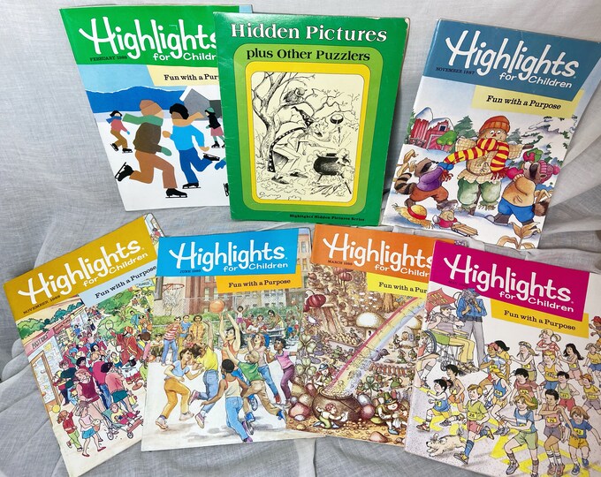 Vintage Highlights for Children Magazine / 6 1980s Kids Literature With ...