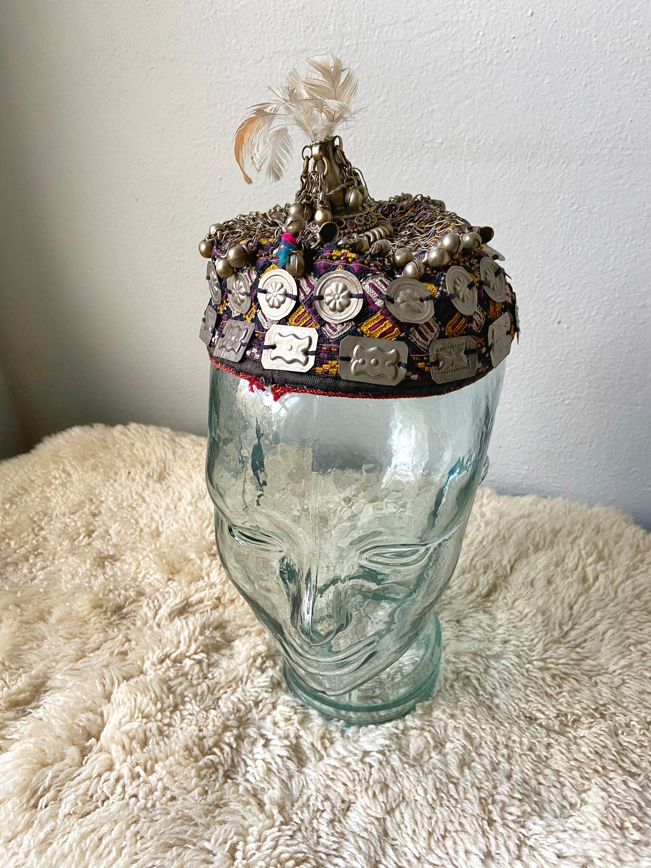 Vintage Tibetan Spirit Hat / Embroidered Beanie Hat With | Etsy