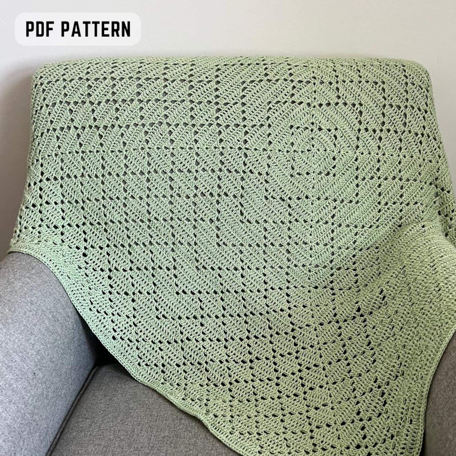 PDF Pattern - Dainty Darling Crochet Blanket Pattern - Intermediate ...