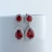 Red Crystal Bridal Set Red Cubic Zirconia Jewelry Set Ruby - Etsy