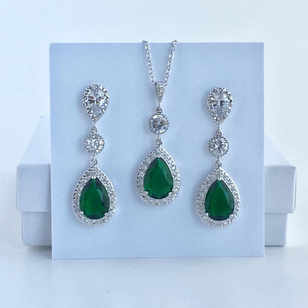 Emerald Wedding Set - Etsy