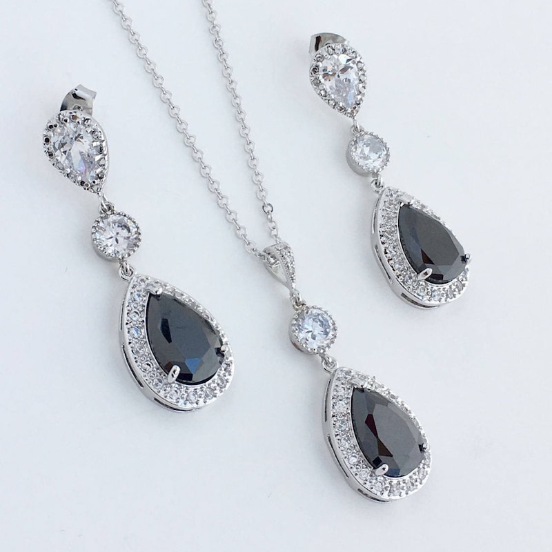 Black Jewelry Sets - Etsy