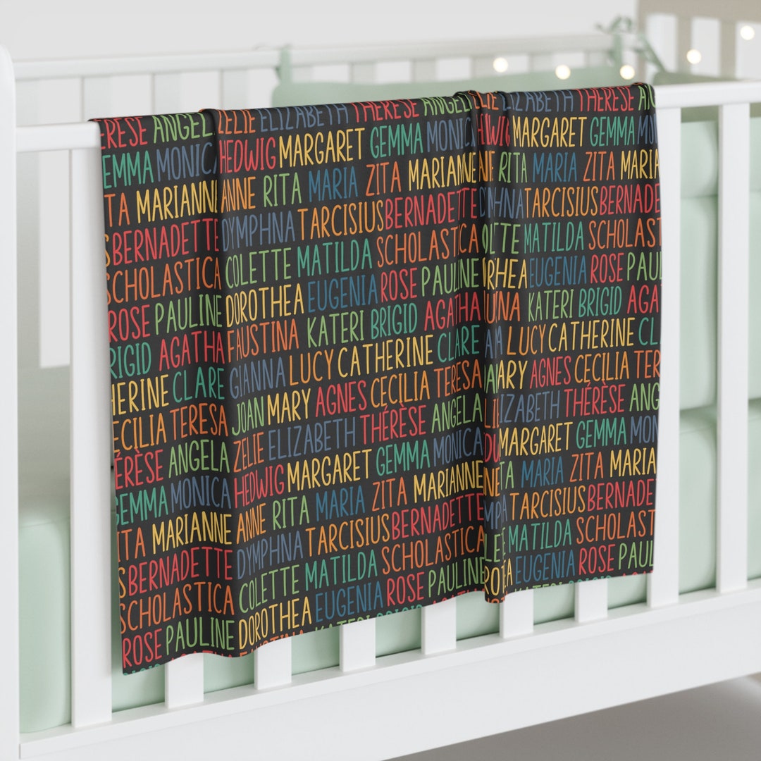 Female Saint Names Customized Catholic Baby Swaddle Blanket,optional ...