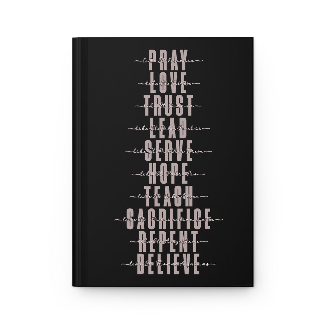 Catholic Saints Hardcover Journal Notebook Matte,confirmation Gift ...