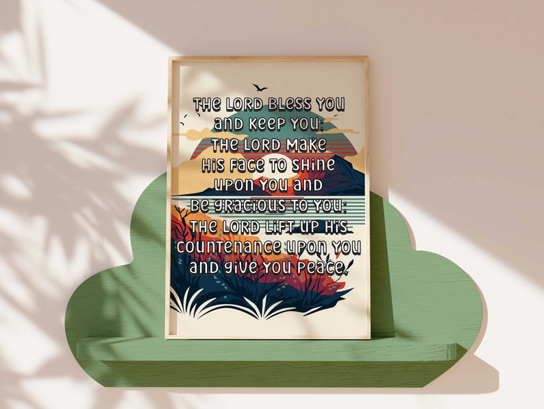 Aaronic Blessing Printable for Child's Room/nursery, Catholic Home ...