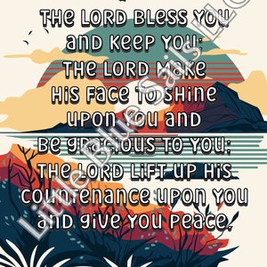 Aaronic Blessing Printable for Child's Room/nursery, Catholic Home ...