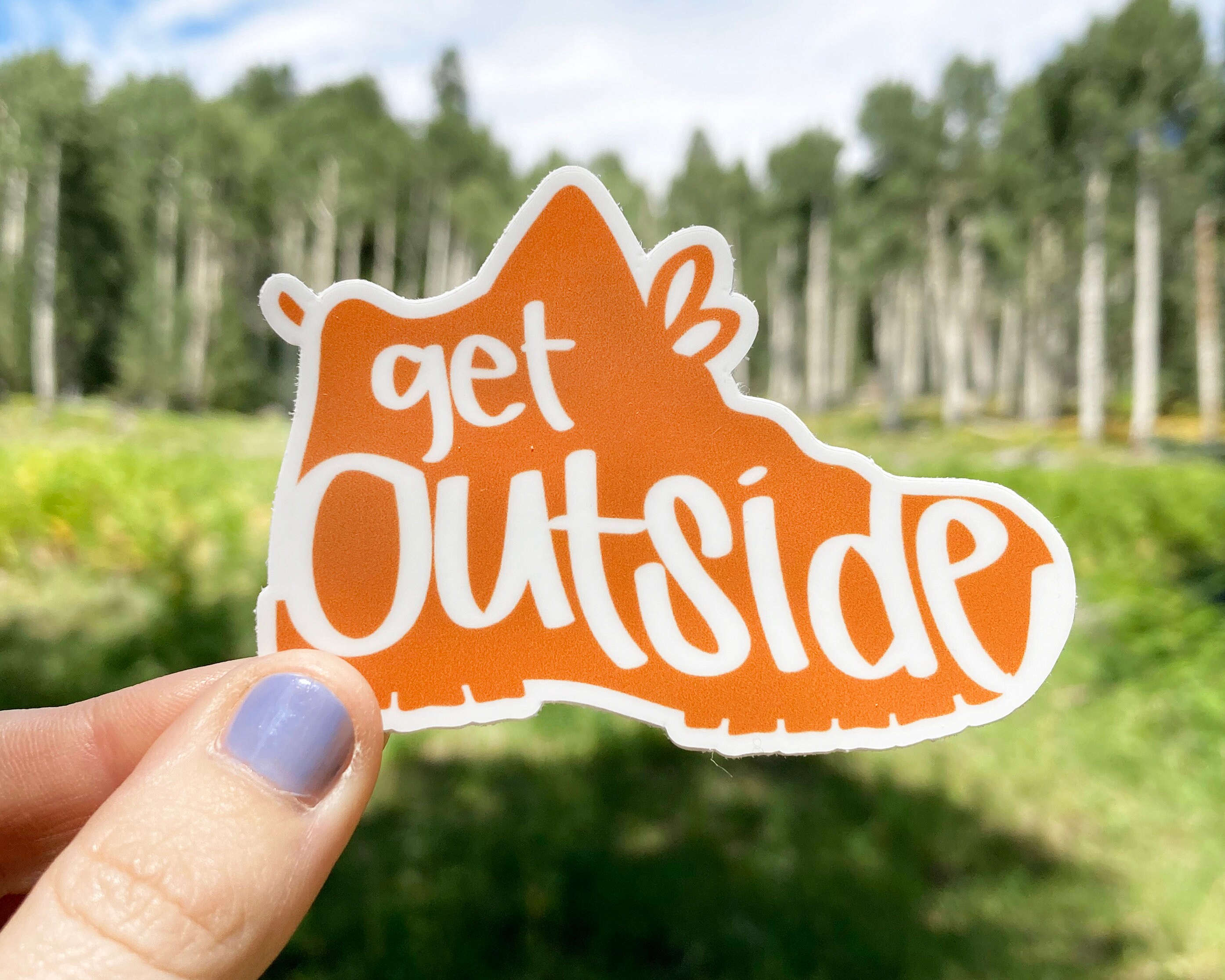 Get Outside Hiking Boot Vinyl Sticker - Etsy
