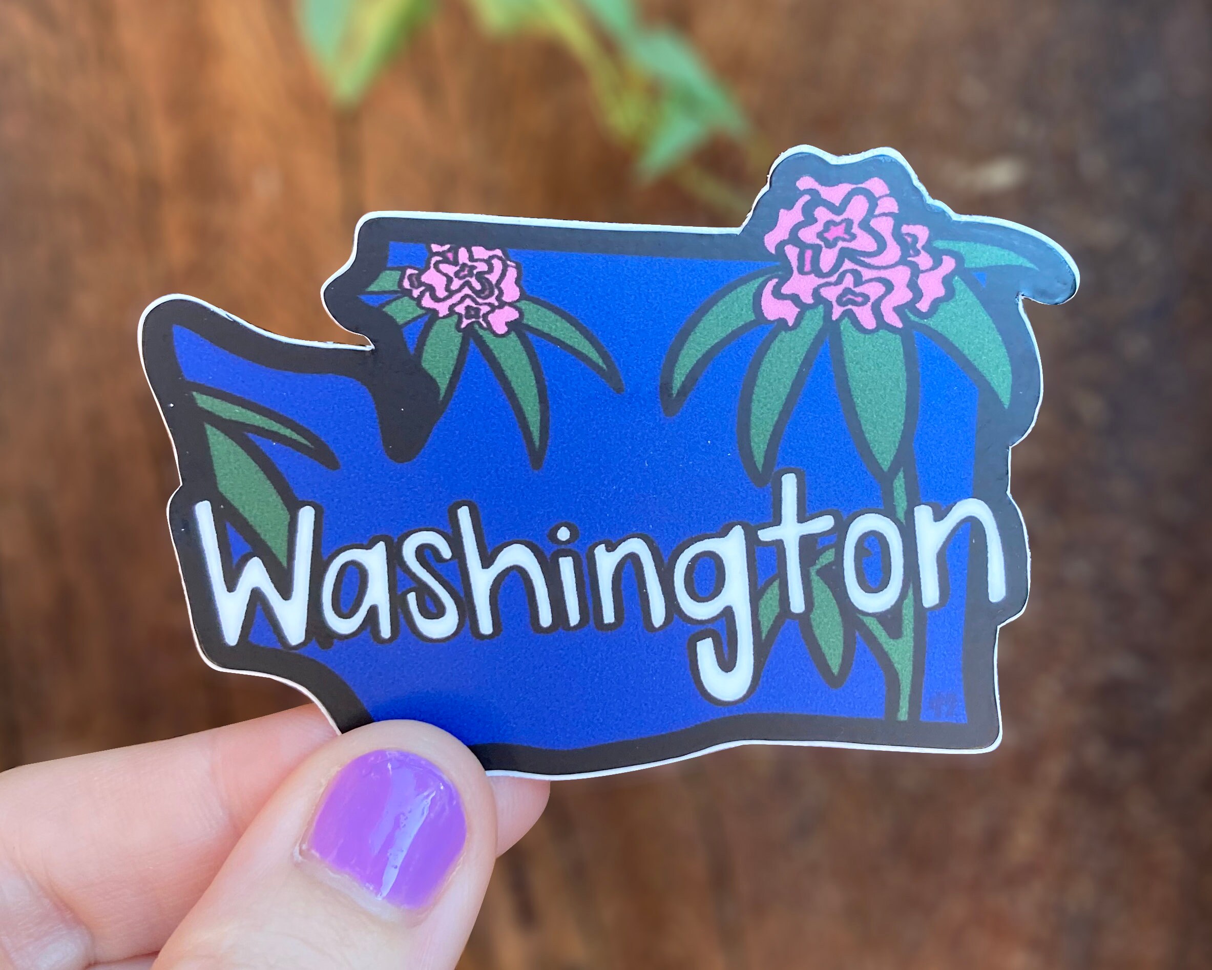 Washington State Flower Vinyl Sticker - Etsy