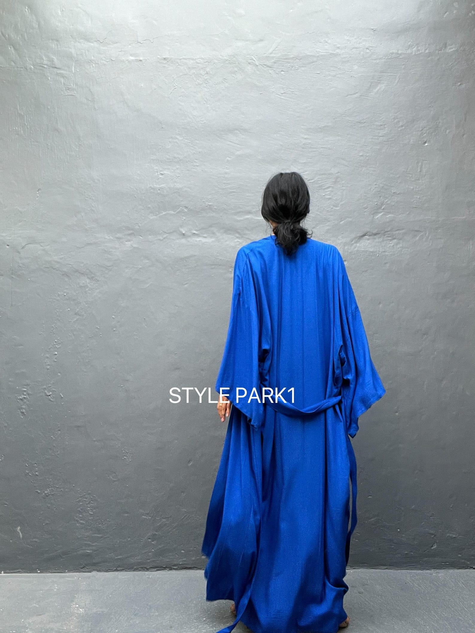 Lkb52/blue Oversized Length Long Kimono, Robe, Summer,unisex Kimono,for ...